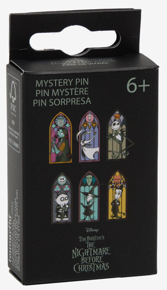 Loungefly - The Nightmare Before Christmas Characters Stained Glass Window - Unopened Mystery ...