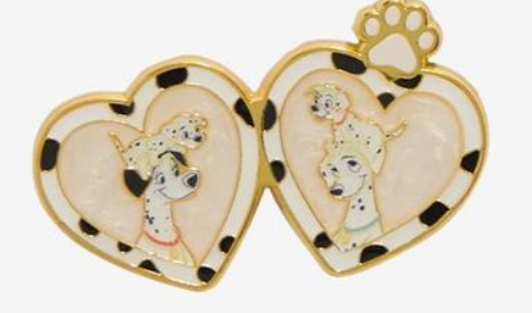 Disney Animals Heart Locket Blind Box Enamel Pin - Pongo & Perdita ...