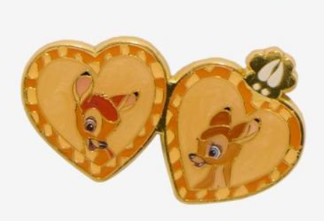 Disney Animals Heart Locket Blind Box Enamel Pin - Bambi & Faline ...