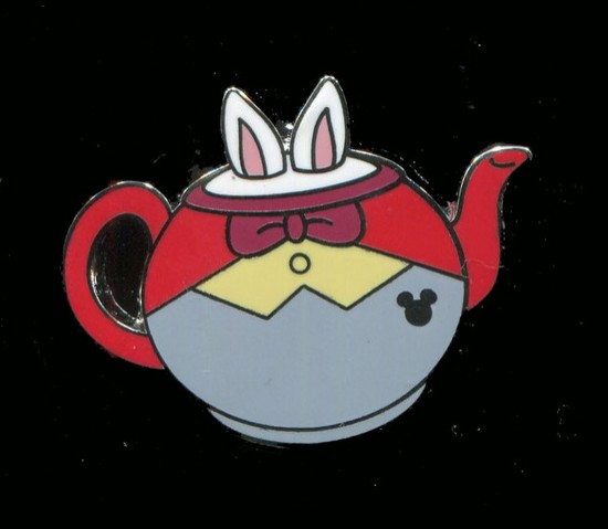 2014 Hidden Mickey - Alice in Wonderland Teapots - White Rabbit | PIN 8646