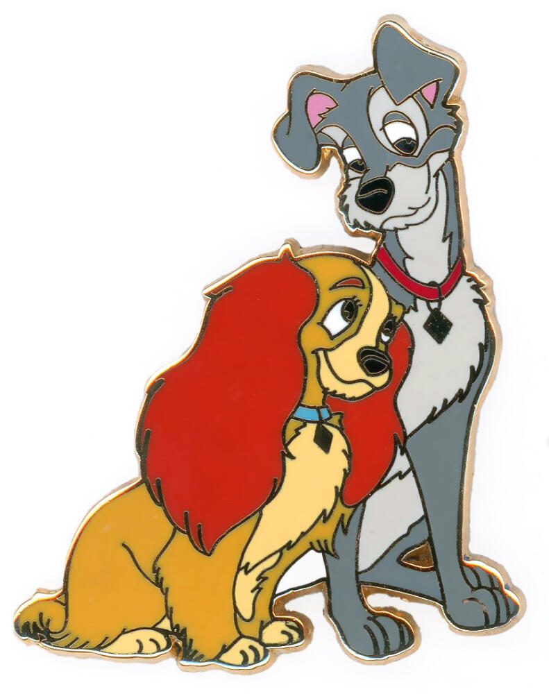 Lady and The Tramp - Lady & Tramp Sitting Together | PIN 14409