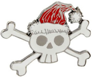 The Nightmare Before Christmas - Santa Hat Skull Crossbones | PIN 18600