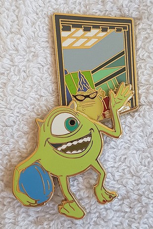Monsters, Inc. - DSUK Monsters Mike Wazowski waving at Roz | PIN 4132