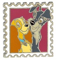 Magical Mystery Pins Series 10 - Lady and The Tramp Postage Stamp | PIN ...