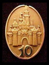 Cast Member Service Award Pin - 10 Years (Castle Touches Edges Version ...