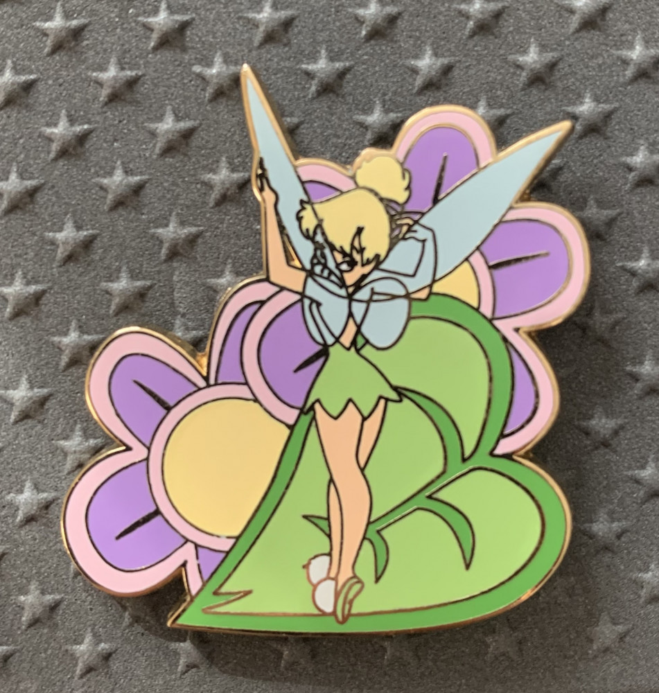 Tinker Bell Booster - Tinker Bell standing on leaf Looking Over ...