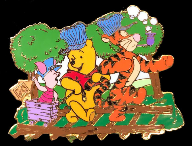 Walt Disney 100th Year - Winnie the Pooh, Tigger, and Piglet Pretending ...