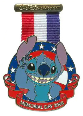 Memorial Day - 2006 - Stitch Medal with Red White and Blue Ribbon | PIN ...