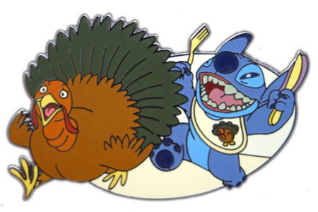 Lilo & Stitch - Stitch chasing a turkey | PIN 46252