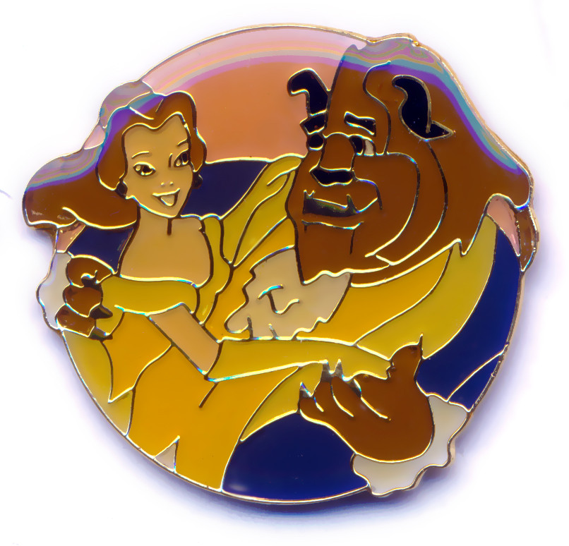 Disney Channel 10th Anniversary 1993 Set of 10 Pins - Belle and the Beast | PIN 31016