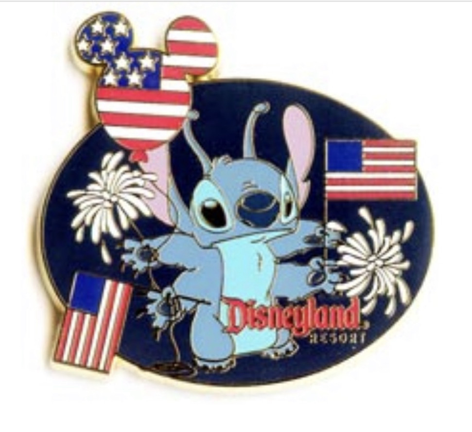 4th of July/Independence Day - Stitch - Fourth of July with flags and ...