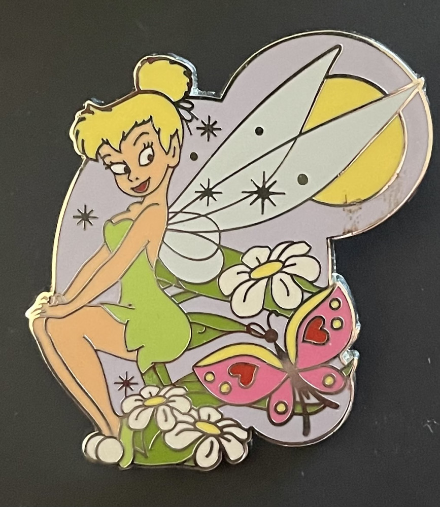 Tinker Bell 4 Pin Booster Set - Tinker Bell Sitting with Butterfly Only ...