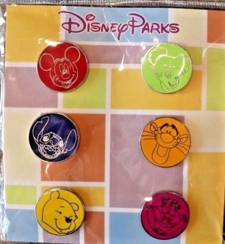 Disney Character Outline Circles Booster Set - Disney Characters ...