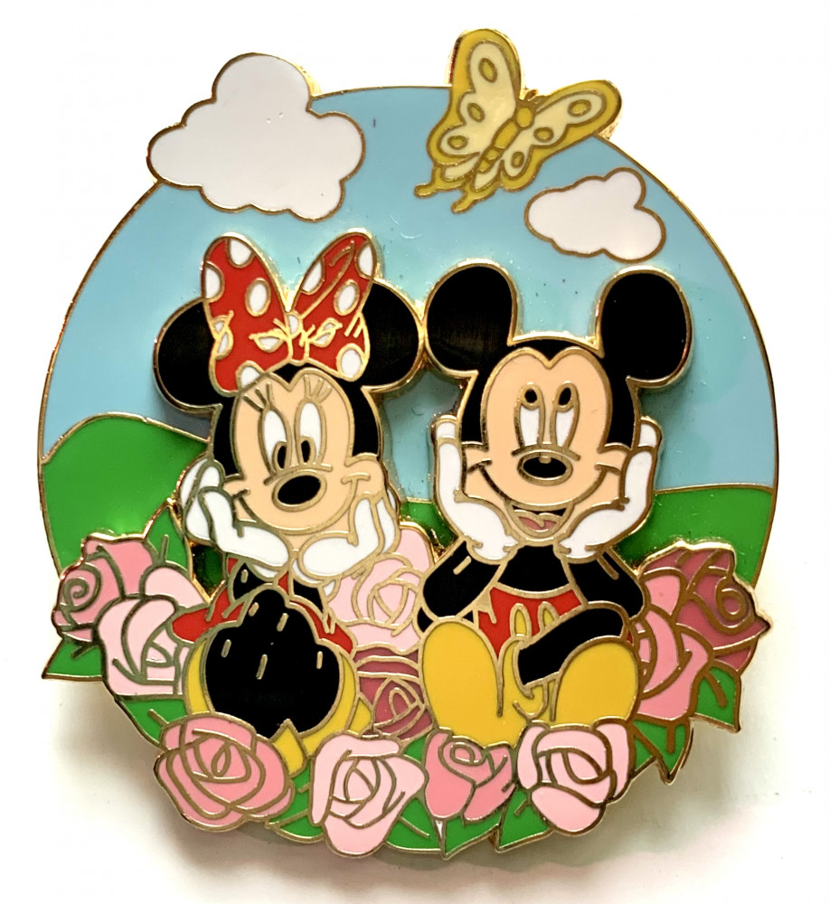 Mickey and Minnie - Roses and Butterfly | PIN 50010