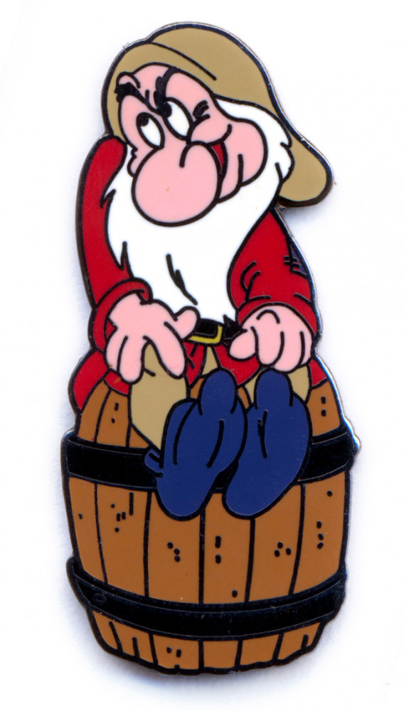 Snow White Silly Song Scene - Grumpy Sitting on a Barrel | PIN 50194