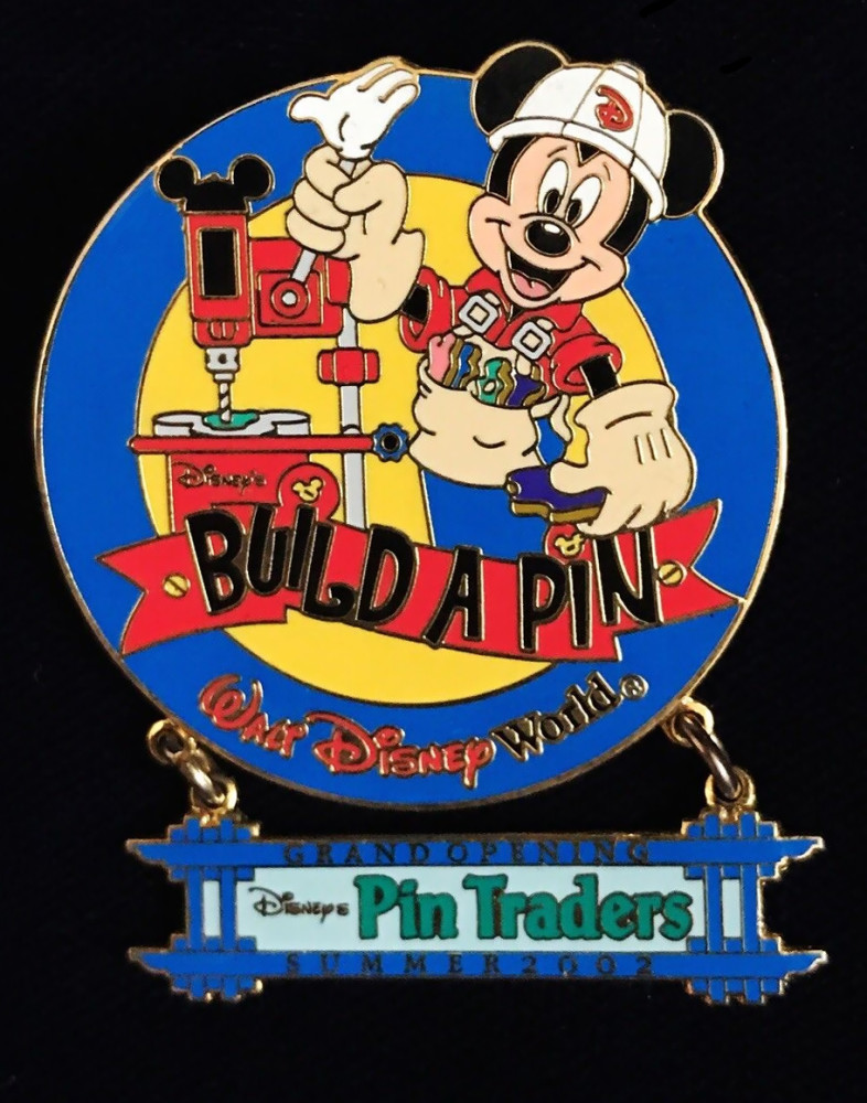 Grand Opening Disney's Pin Traders - Build A Pin - Mickey Mouse Dangle ...