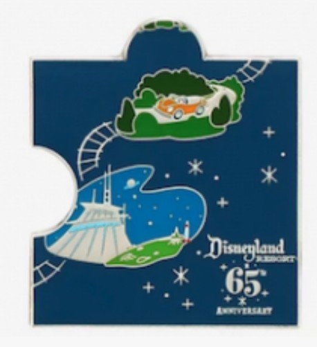 Disneyland 65th Anniversary - Autopia and Space Mountain Puzzle Piece ...