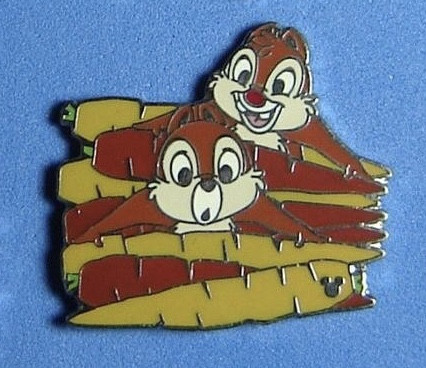 2007 Hidden Mickey – Chip and Dale Food - Carrots | PIN 5580