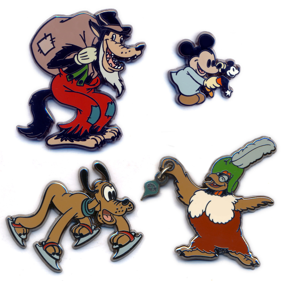 2003 Advent Calendar - Set #3 - Big Bad Wolf, Pluto, mouse playing with ...