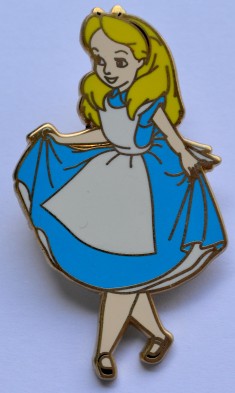 Alice in Wonderland - Alice in Wonderland Curtsey (Silver Metal) | PIN 240