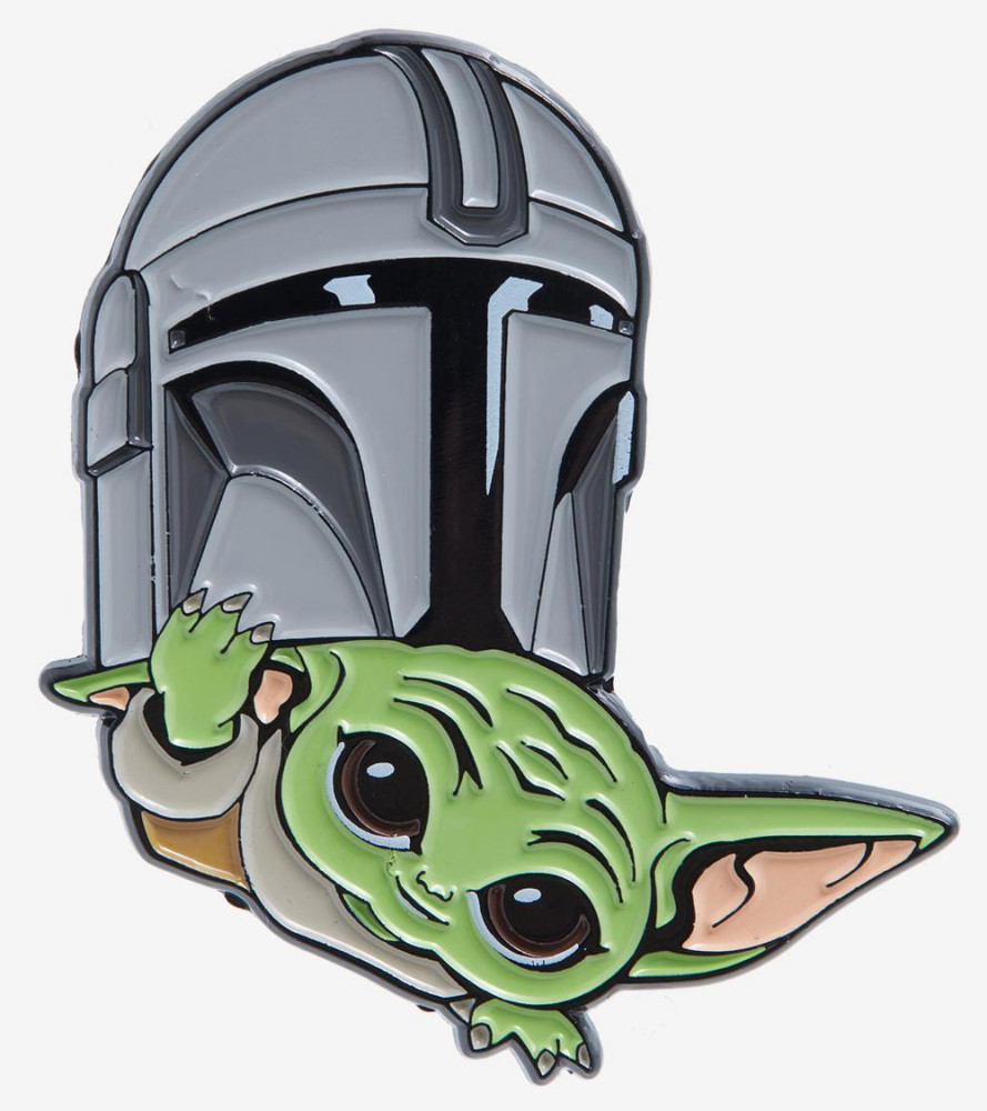 Star Wars: The Mandalorian - Grogu Peeking Under Mando's Helmet | PIN 62293