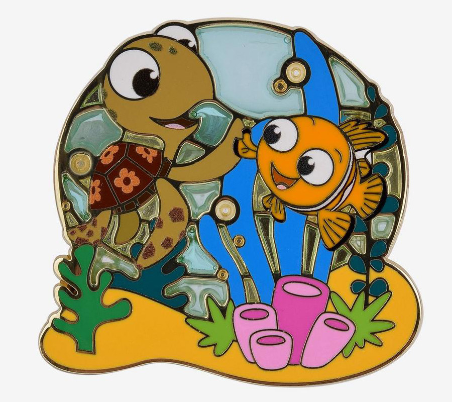 Finding Nemo - Squirt & Nemo Stained Glass | PIN 62312