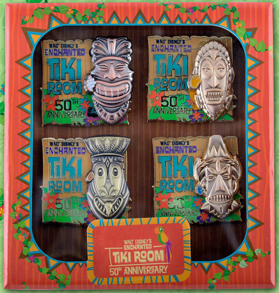 Enchanted Tiki Room 50th Anniversary - Tiki God Mask Boxed Pin Set ...