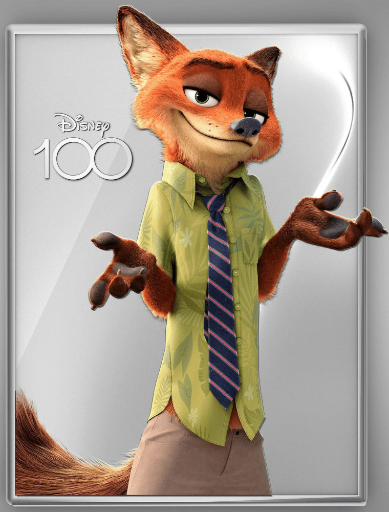 Disney100 Walmart Blu-ray Exclusive GWP Pins - Nick Wilde Sculpted Pin ...