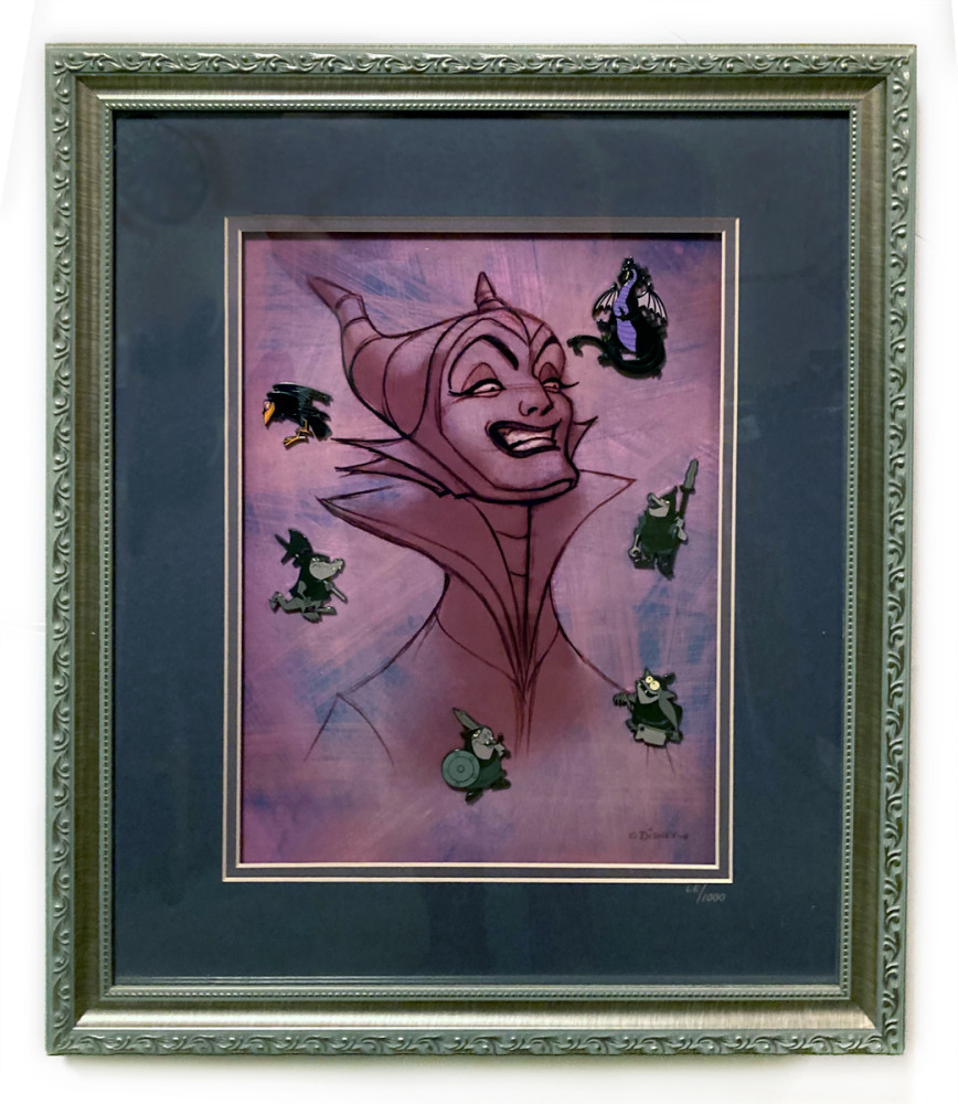 Maleficent 6 Pin Framed Set - Diablo, Dragon, and 4 Goons | PIN 66197