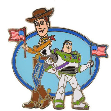 Amazon - Toy Story Set - Woody and Buzz with American Flags | PIN 52241