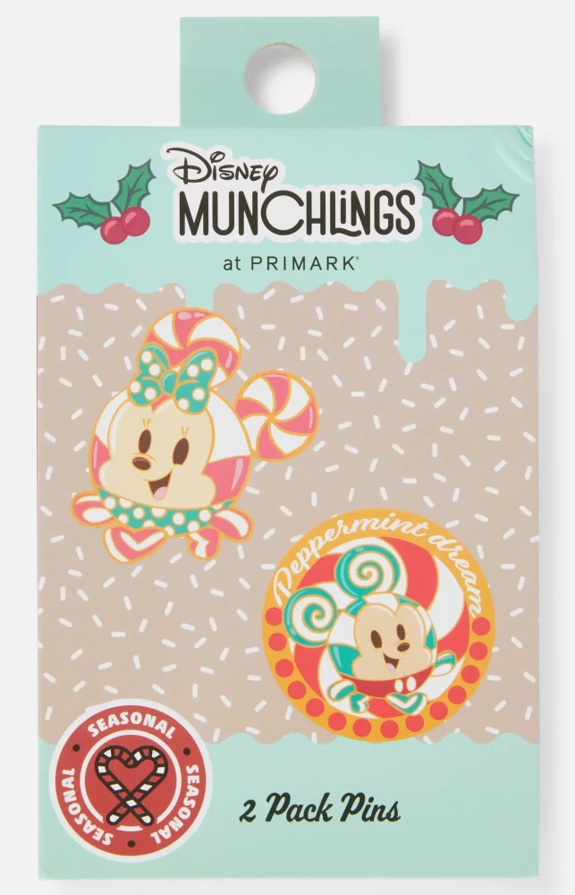 Disney Munchlings at Primark - 2pk Disney's Munchlings Christmas Pins ...
