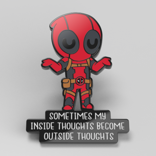 TeeTurtle: Marvel - Deadpool Inside Thoughts | PIN 68417