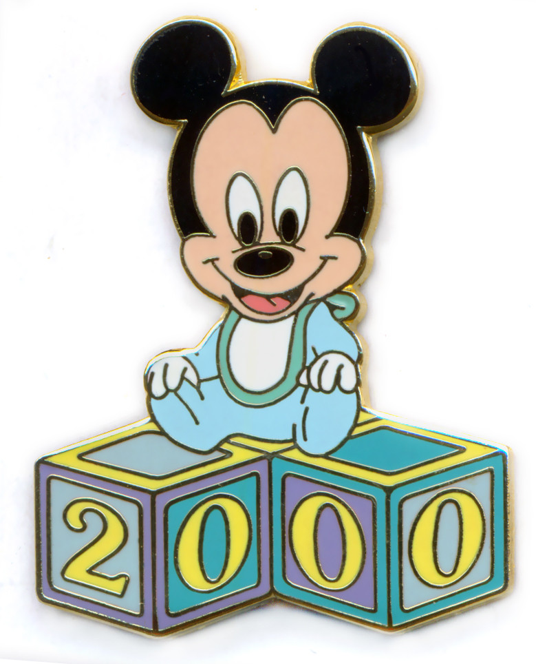 Baby Characters - Baby Mickey Mouse Sitting on Blocks 2000 | PIN 68475