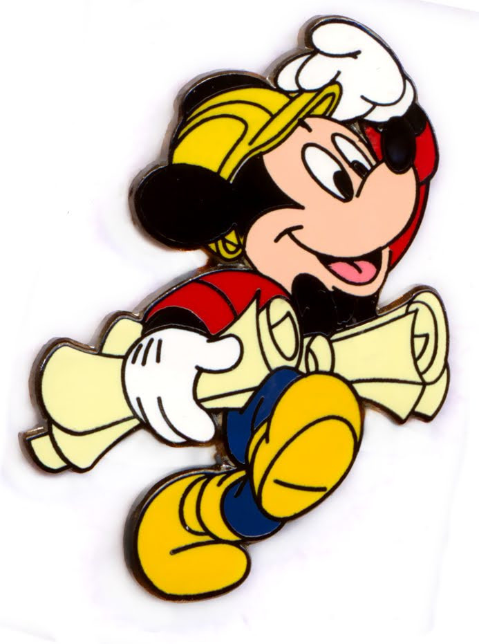 Contractor Mickey Carrying a set of Construction Plans | PIN 68657