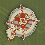 Mickey Patches Booster Set - Mickey on Red Compass Rose with Suitcase ...