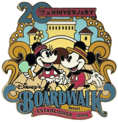 Disney's Boardwalk Resort Anniversaries - 20th Anniversary - Mickey and Minnie with Ice Cream ...