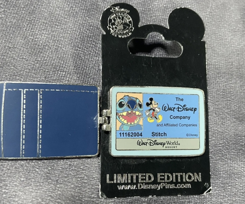 Cast Member Blue ID Hinged Wallet Series - Stitch | PIN 75563