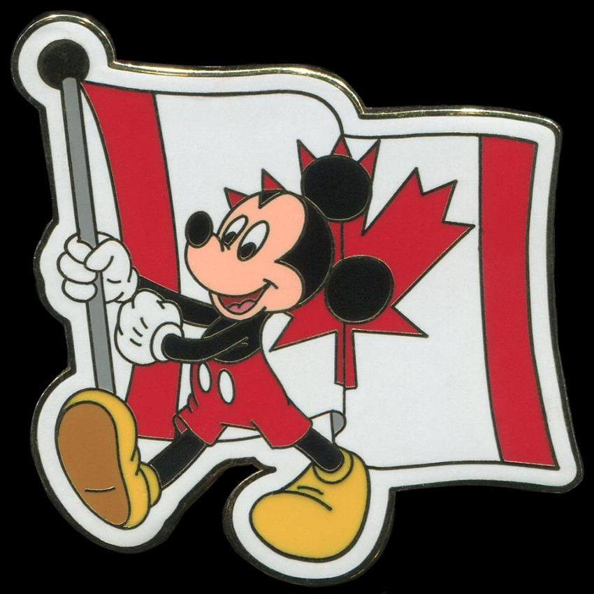 Mickey Carrying Flags - Canadian Flag | PIN 77574