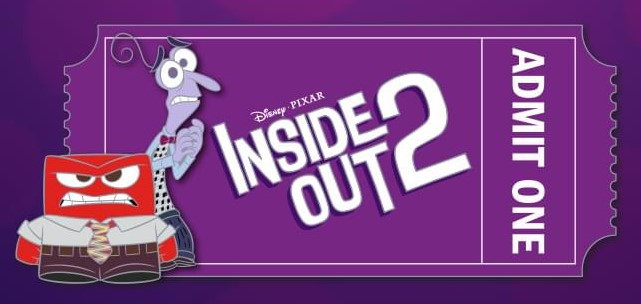 Inside Out 2 - Anger & Fear Admit One ticket | PIN 80451