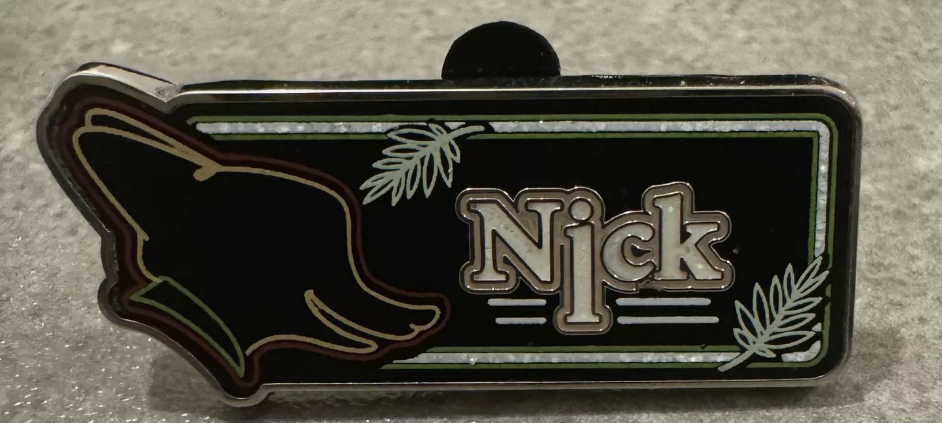 Hong Kong Disneyland Neon Name Sign Game Pin - Nick | PIN 80601