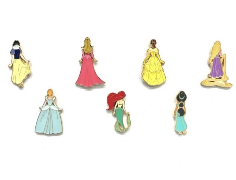 Disney 100 Princess Back View Pins - Disney 100 Princess Back View ...
