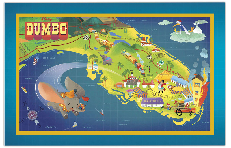 D23 Expo 2024: Disney Maps Collection - Dumbo Map Set - Full Set | PIN ...