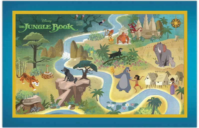 D23 Expo 2024: Disney Maps Collection - The Jungle Book Map Set - Full ...