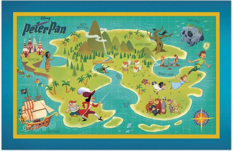 D23 Expo 2024: Disney Maps Collection - Peter Pan Map Set - Full Set ...