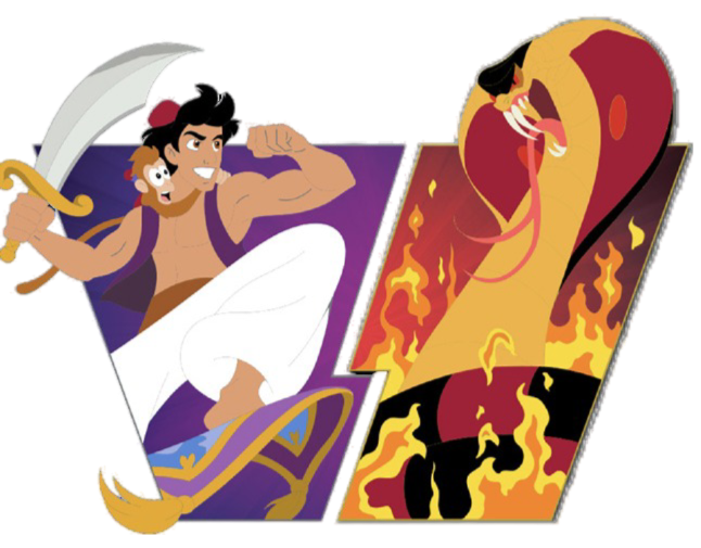 D23 Expo 2024: Disney Heroes vs Villains Collection - Aladdin vs Jafar Set - Full Set | PIN 82756