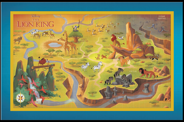 D23 Expo 2024: Disney Maps Collection - The Lion King Map Set - Full ...