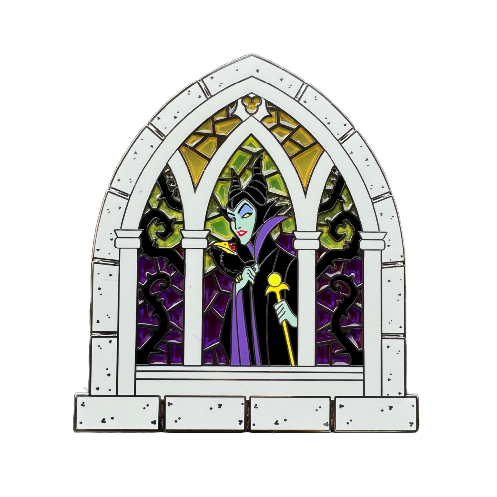 Disney Pins Blog (DPB) Exclusives - Maleficent Castle Stained Glass ...