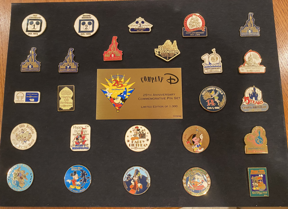 Company D - Walt Disney World 25th Anniversary Commemorative Framed Set ...