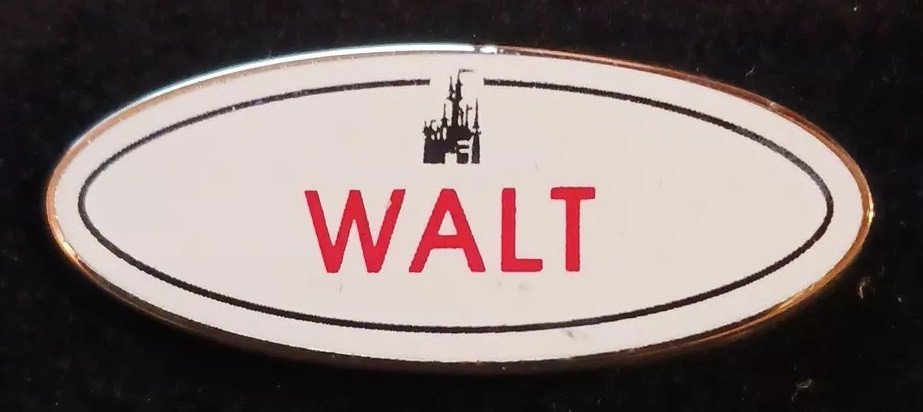 Walt Name Tag - White - Castle Logo | PIN 88412