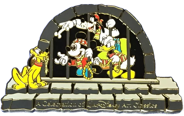 Walt Disney Art Classics - Mickey, Donald, Pluto, Goofy - Jail Scene ...
